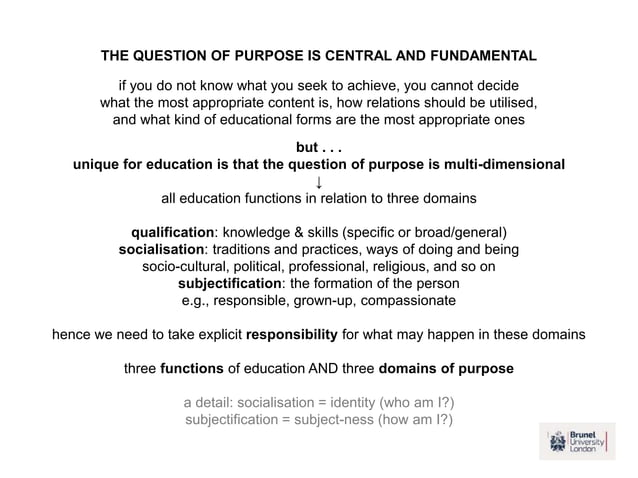 Gert Biesta: What really matters in education | PPTX | Education