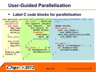 Software Parallelisation & Platform Generation for Heterogeneous Multicore Architectures | PPT