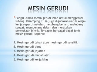 Gerudi & mesin gerudi | PPT