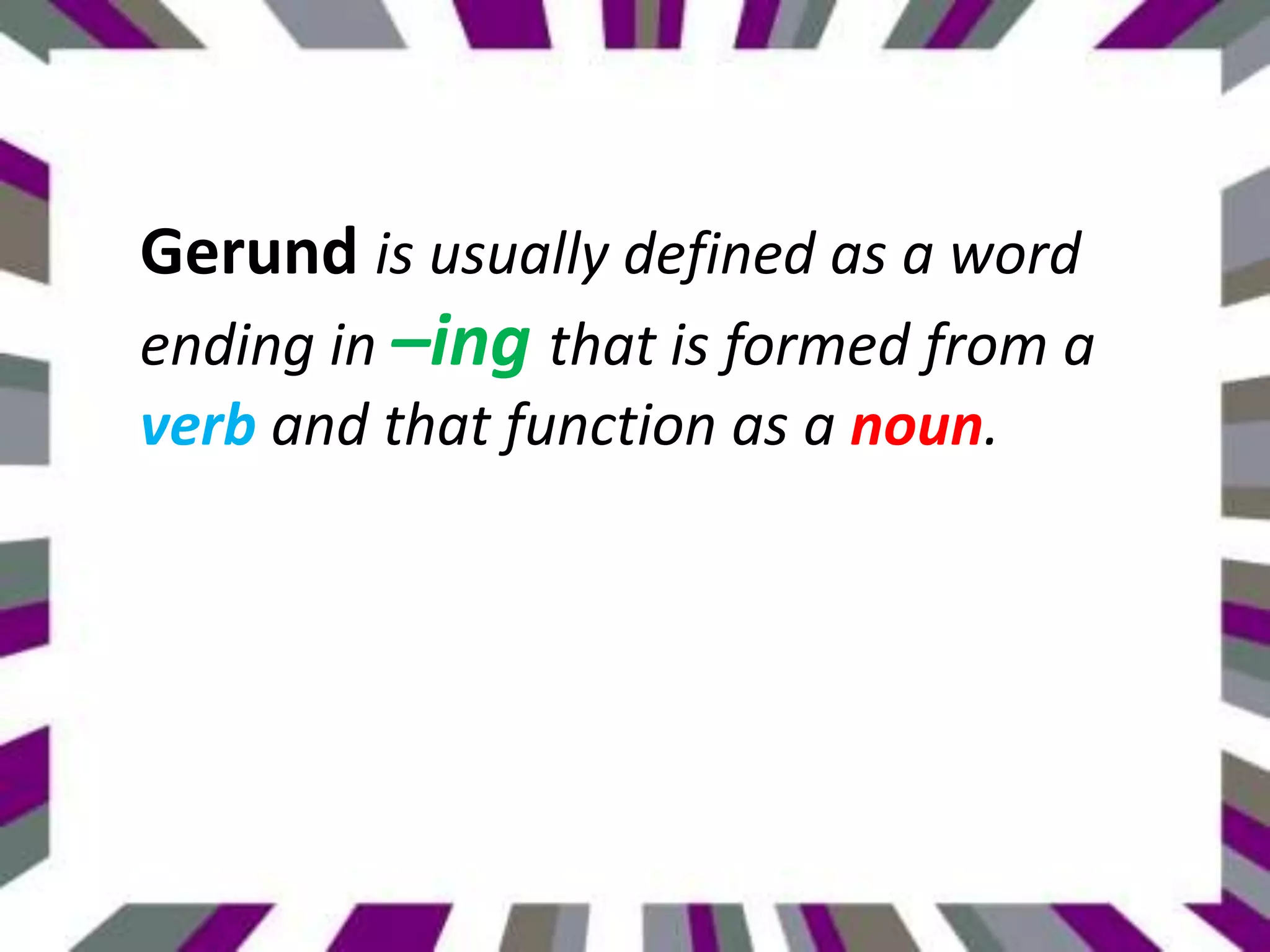Gerund | PPTX