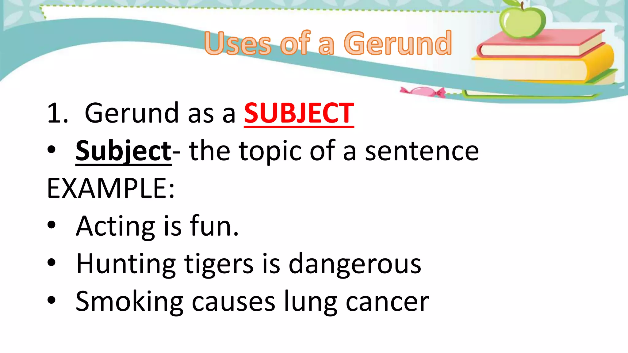 uses of Gerund | PPTX