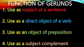 gerund power point presentation grade 9 English lesson | PPTX ...