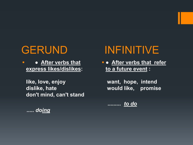 gerund-and-infinitive.pptx How to use them | PPTX