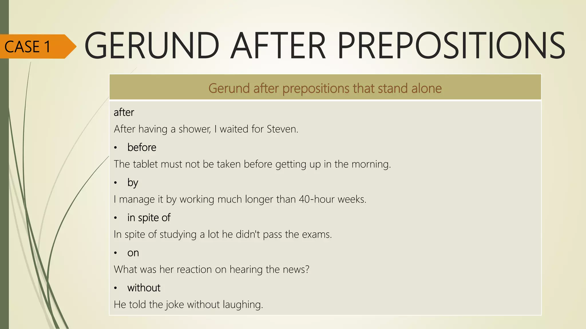 GERUND AFTER PREPOSITIONS | PPTX