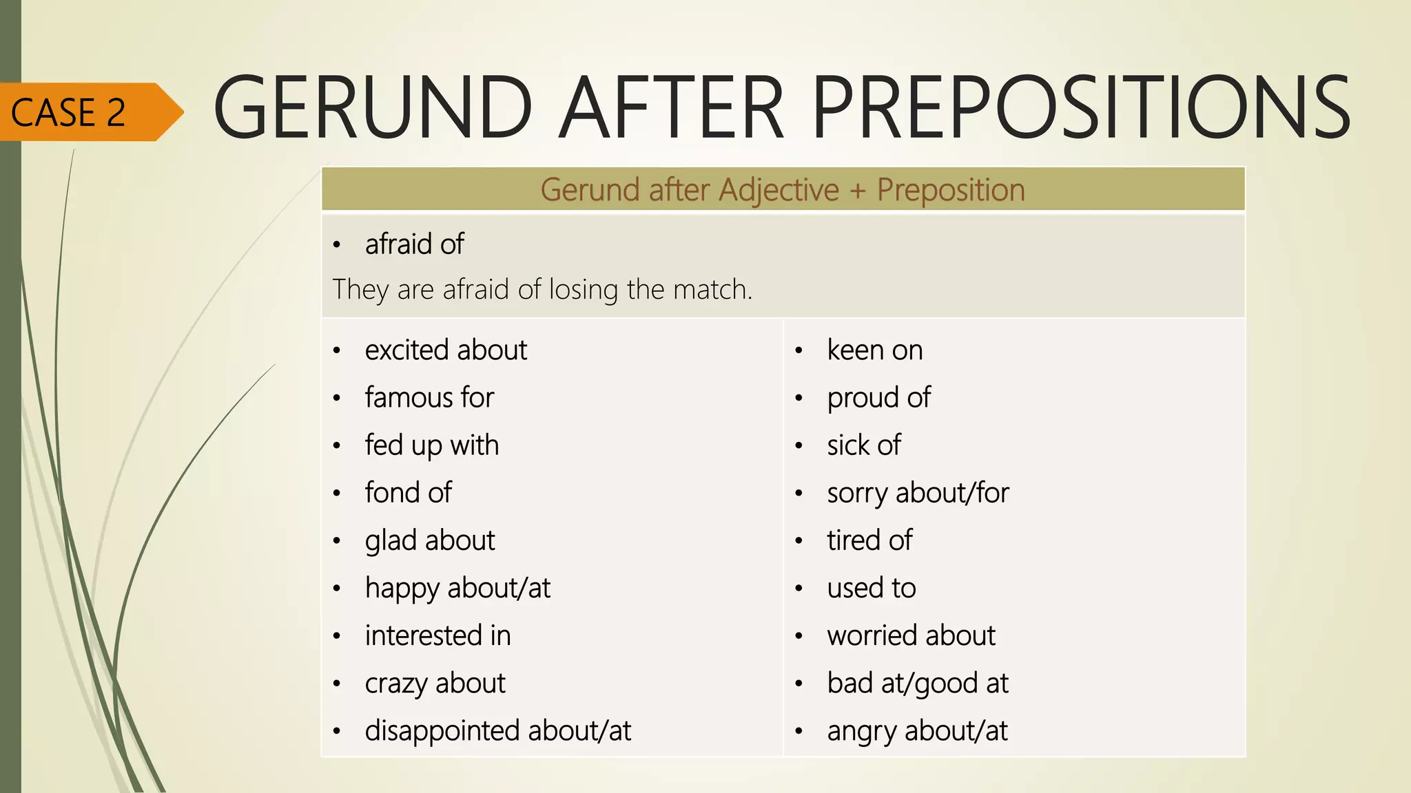GERUND AFTER PREPOSITIONS | PPTX