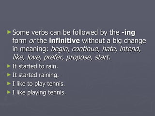 Gerunds and infinitives | PPT