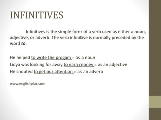 Gerund and Infinitives | PPT