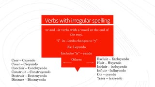 Gerund in Spanish | PPTX