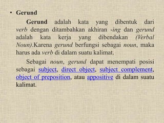 Gerund dan infinitive | PPT