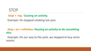 gerund infinitive.pptx1234566788999999999 | PPTX