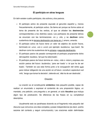 Gerundio participio y oracion | DOCX