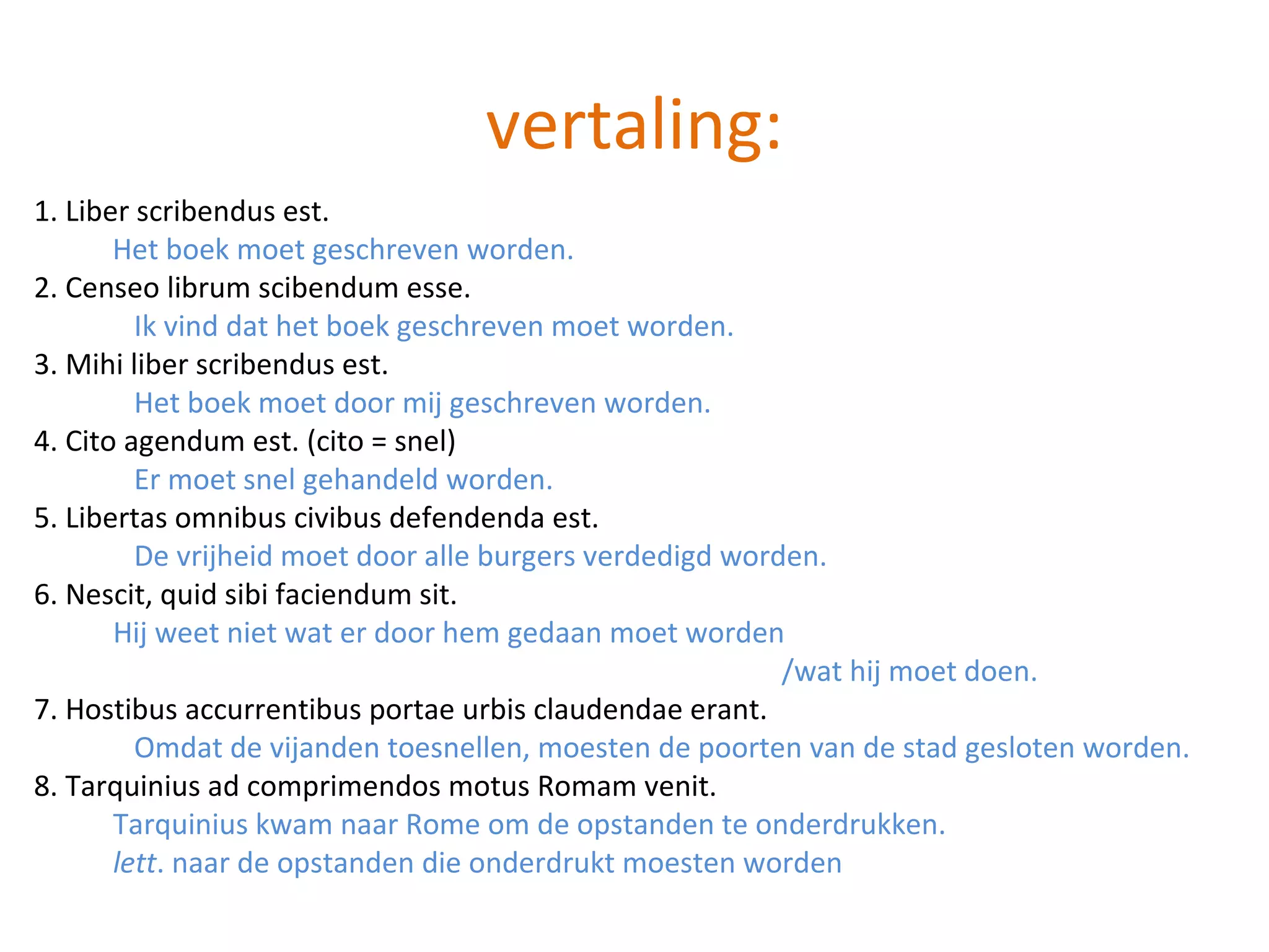 Gerundium en gerundivum | PPT