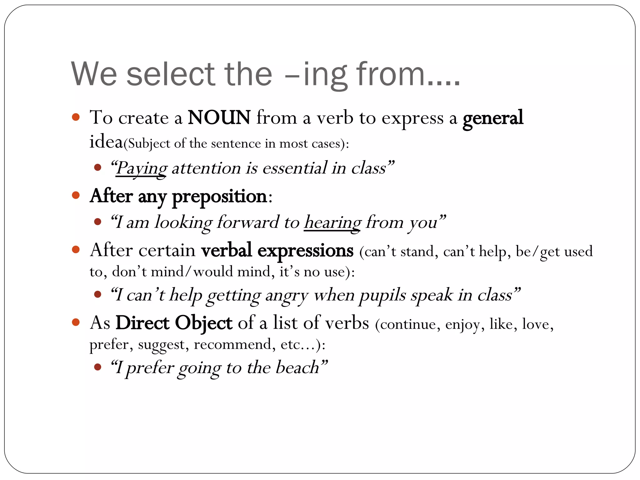 Gerund Or Infinitive | PPT