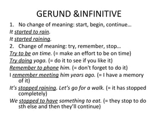 Gerund or infinitive | PPT