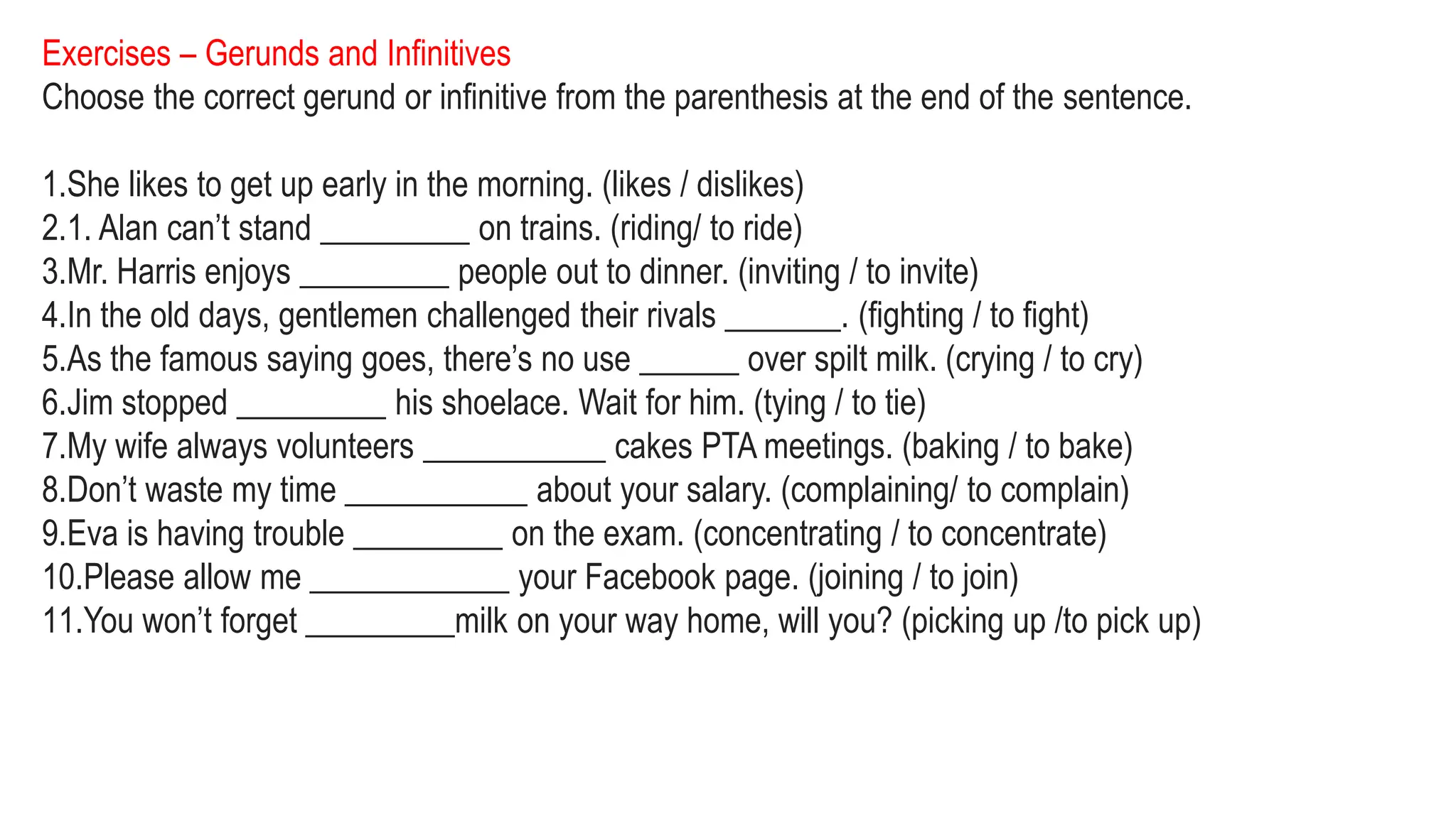 gerund or infinitive.. the usage of both | PPTX