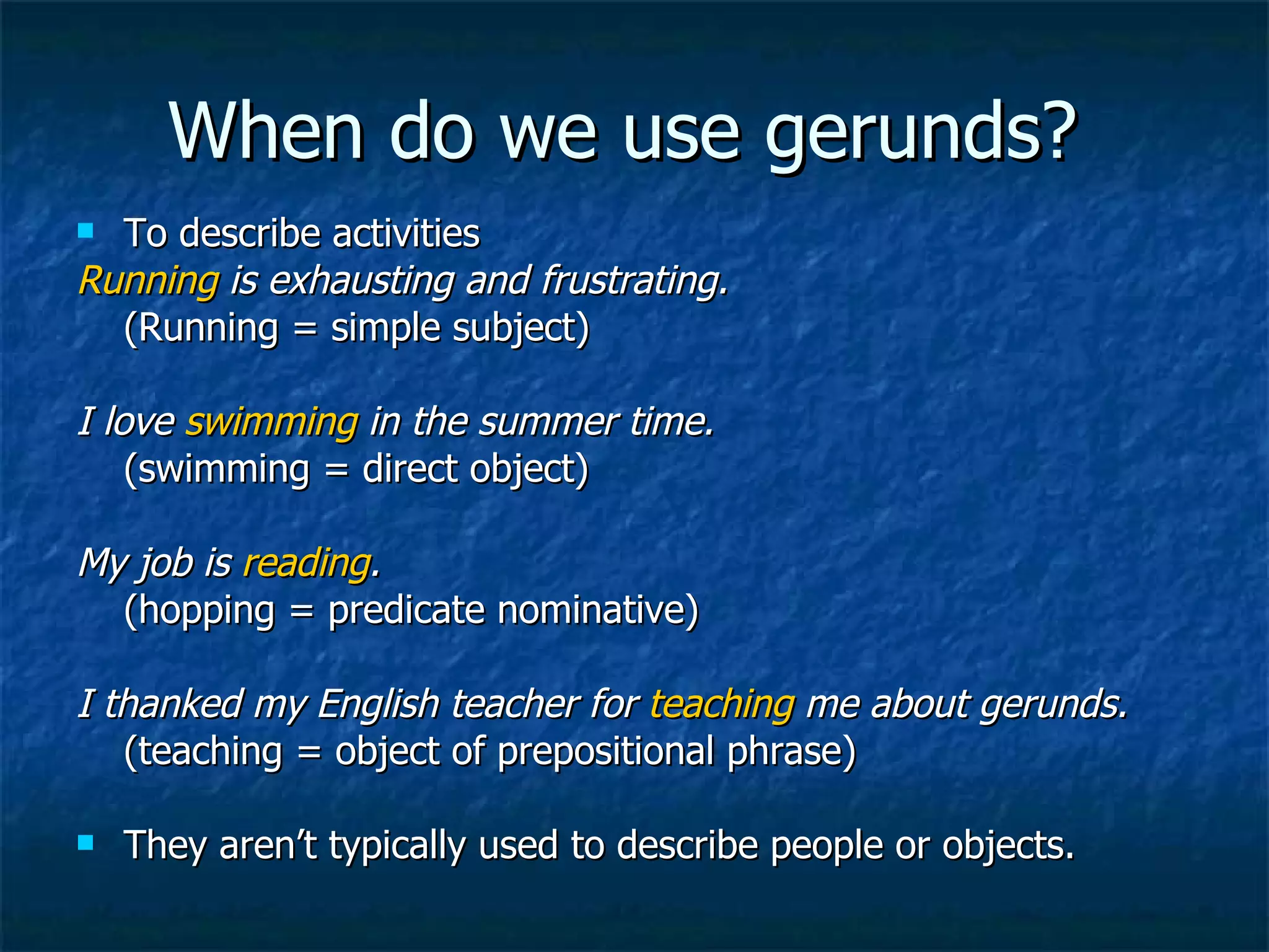Gerunds | PPT