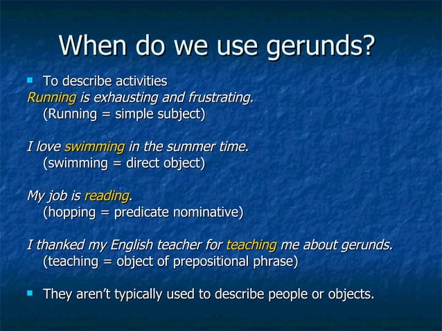 Gerunds | PPT