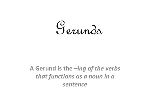 Gerunds | PPT