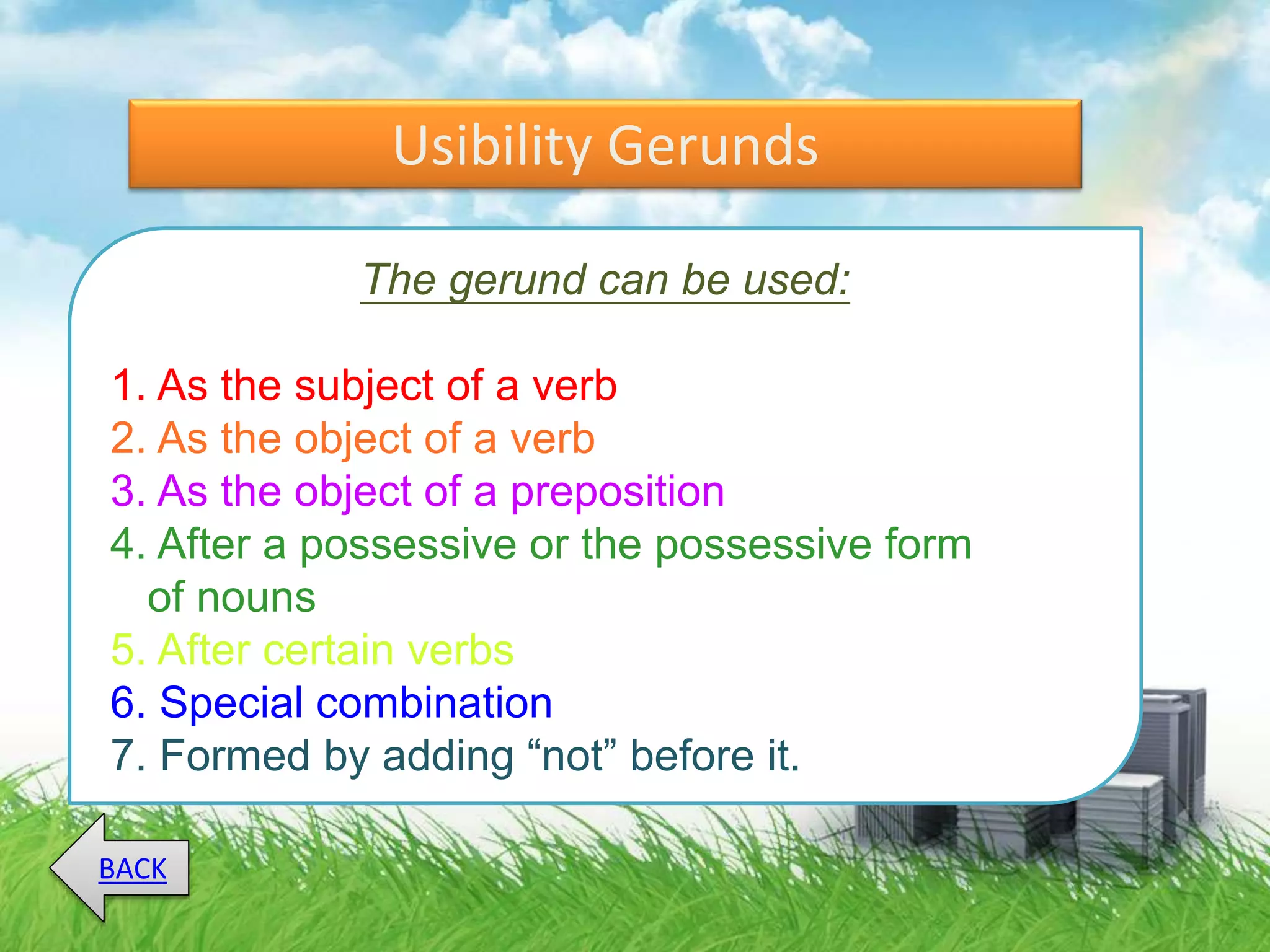 English : Gerunds | PPTX
