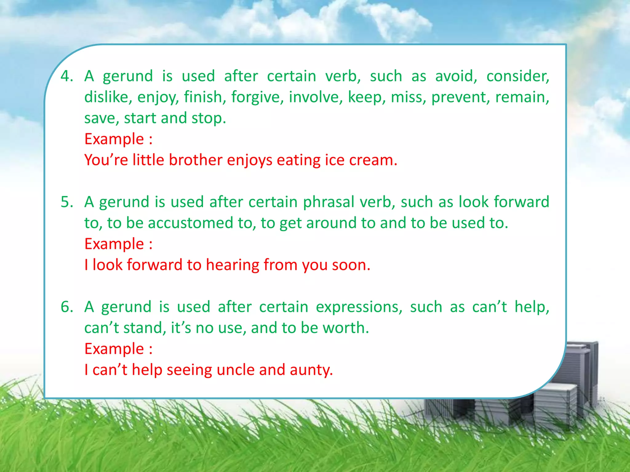 English : Gerunds | PPTX