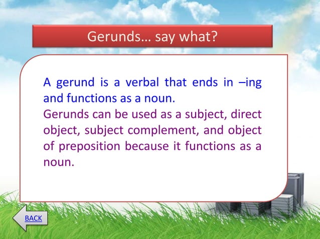 English : Gerunds | PPTX