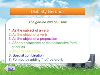 English : Gerunds | PPTX