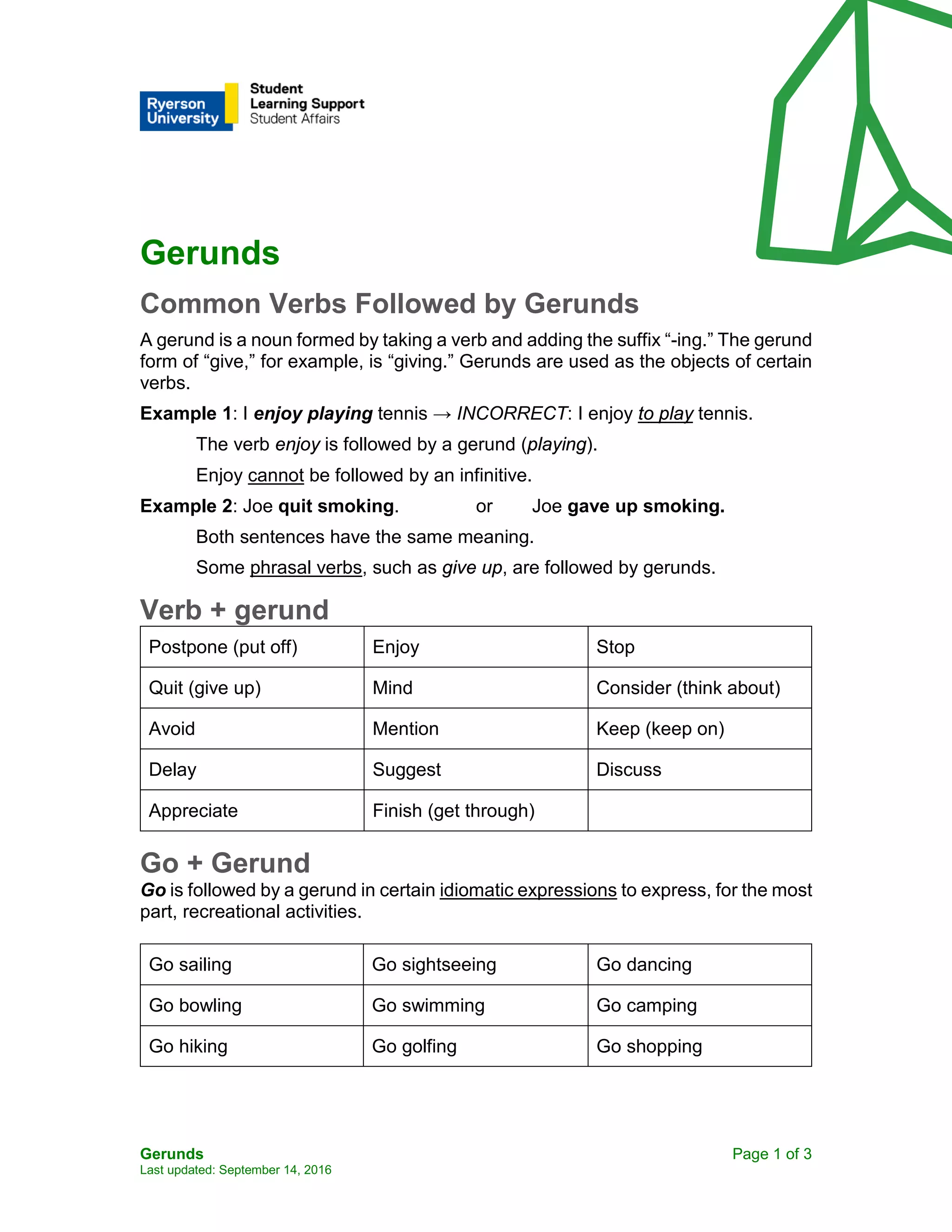 Gerunds | PDF