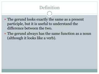 Gerunds | PPTX