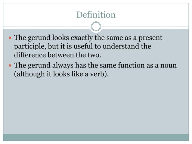 Gerunds | PPTX