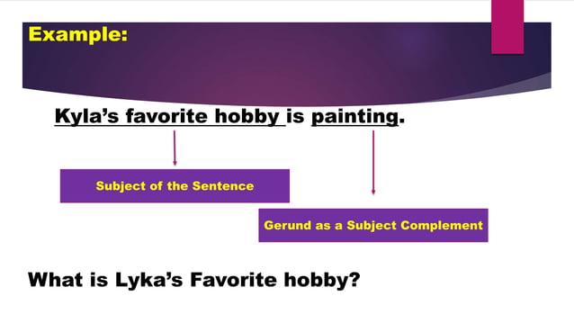 English 9 Gerunds as Subject, subject complement, and Direct Object | PPTX