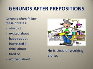 Gerunds after prepositions | PPTX