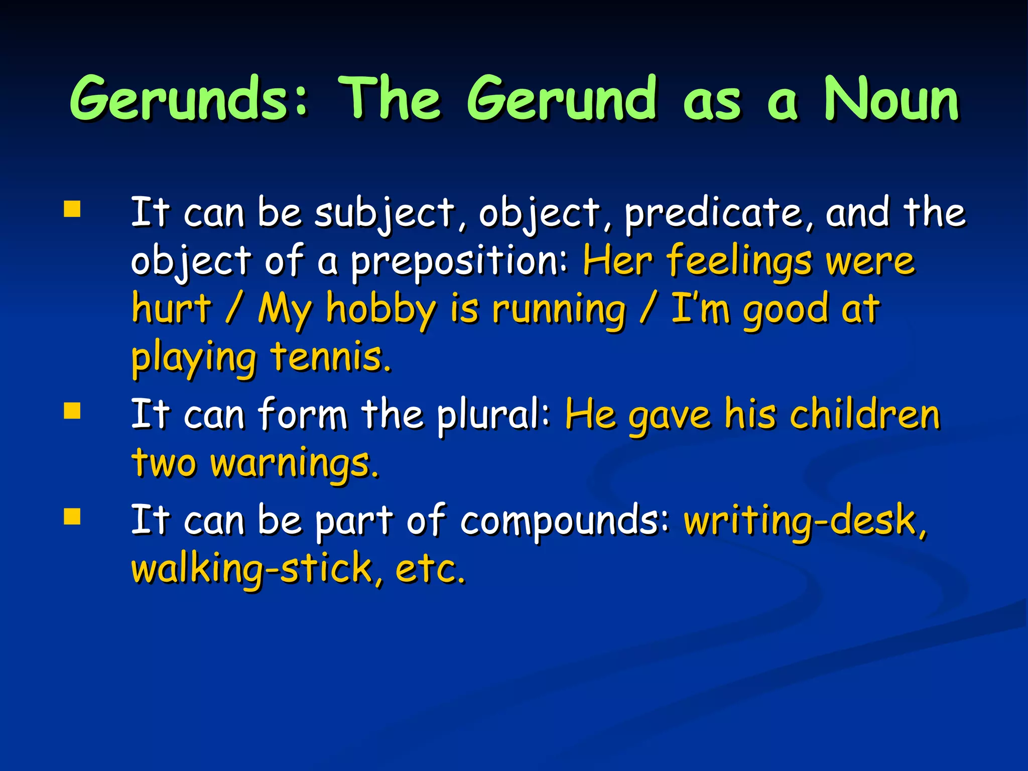 Gerunds And Infinitives | PPT