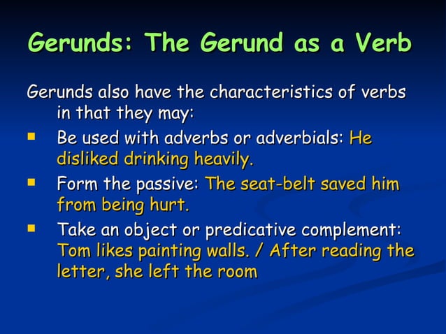 Gerunds And Infinitives | PPT