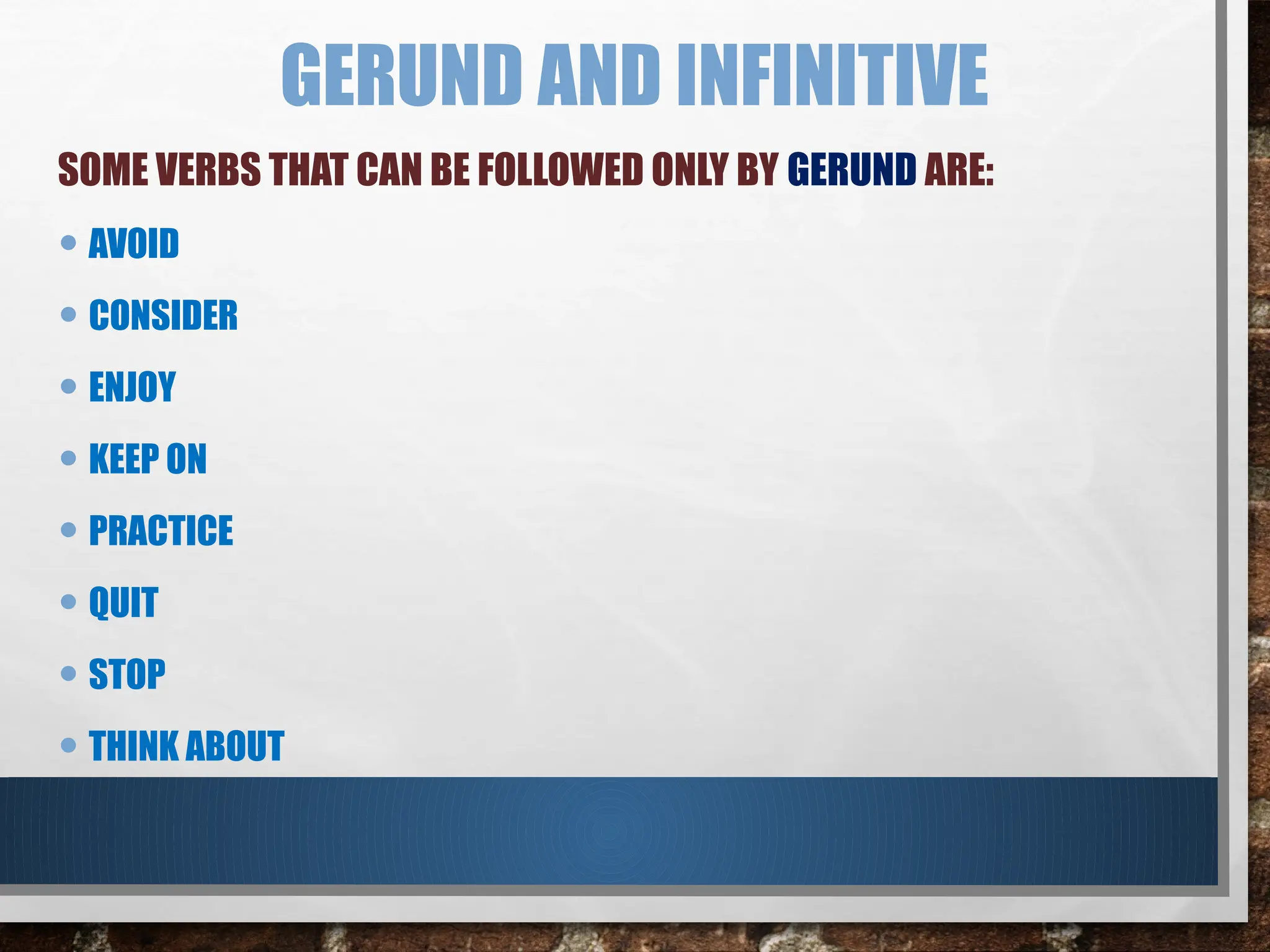 Gerunds and infinitives lesson for esl studetns | PPT