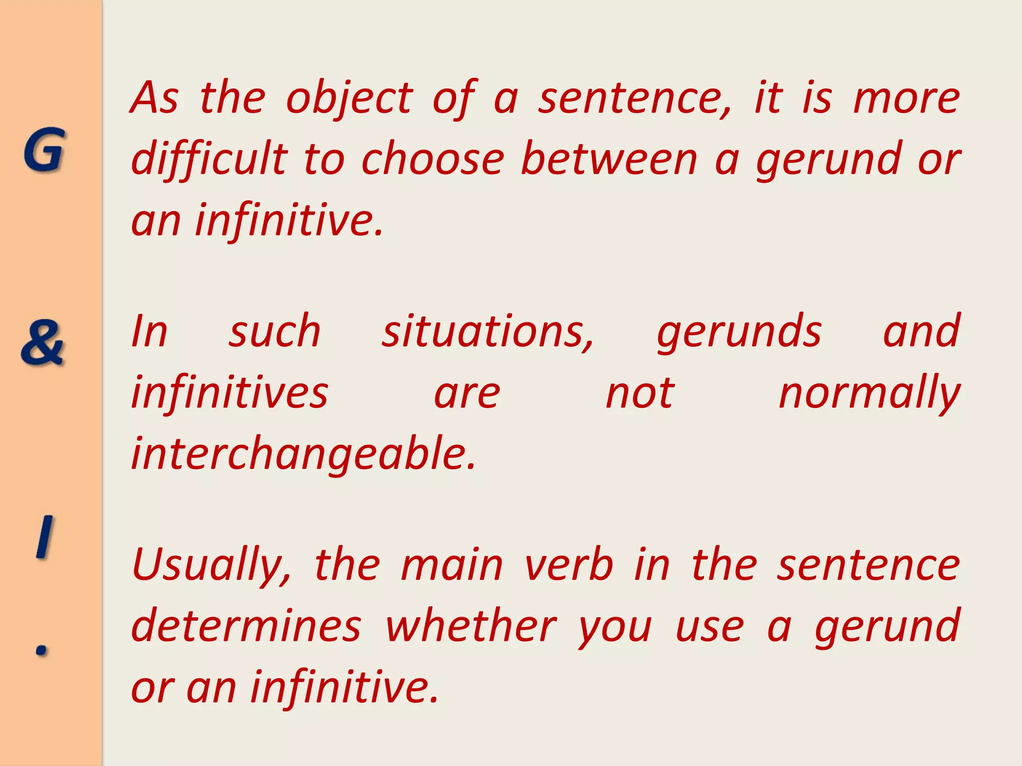 Gerunds and Infinitives | PPT