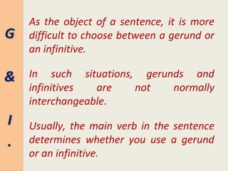 Gerunds and Infinitives | PPT