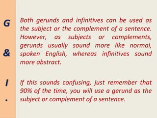 Gerunds and Infinitives | PPT