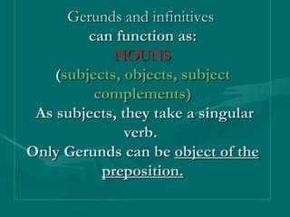 Gerunds and infinitives | PPT