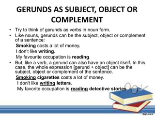 Gerunds and infinitives | PPT
