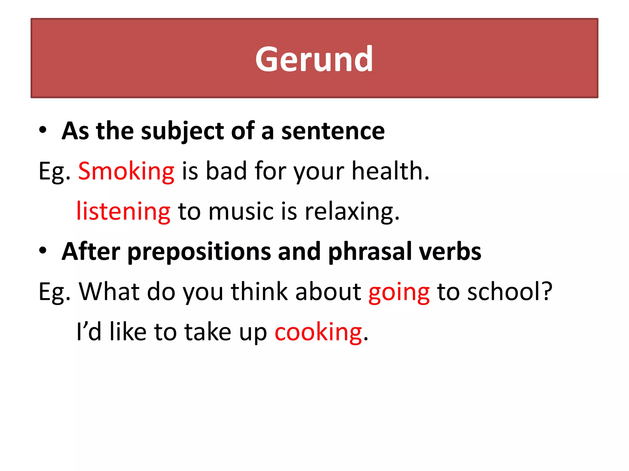 Gerunds and infinitives | PPTX
