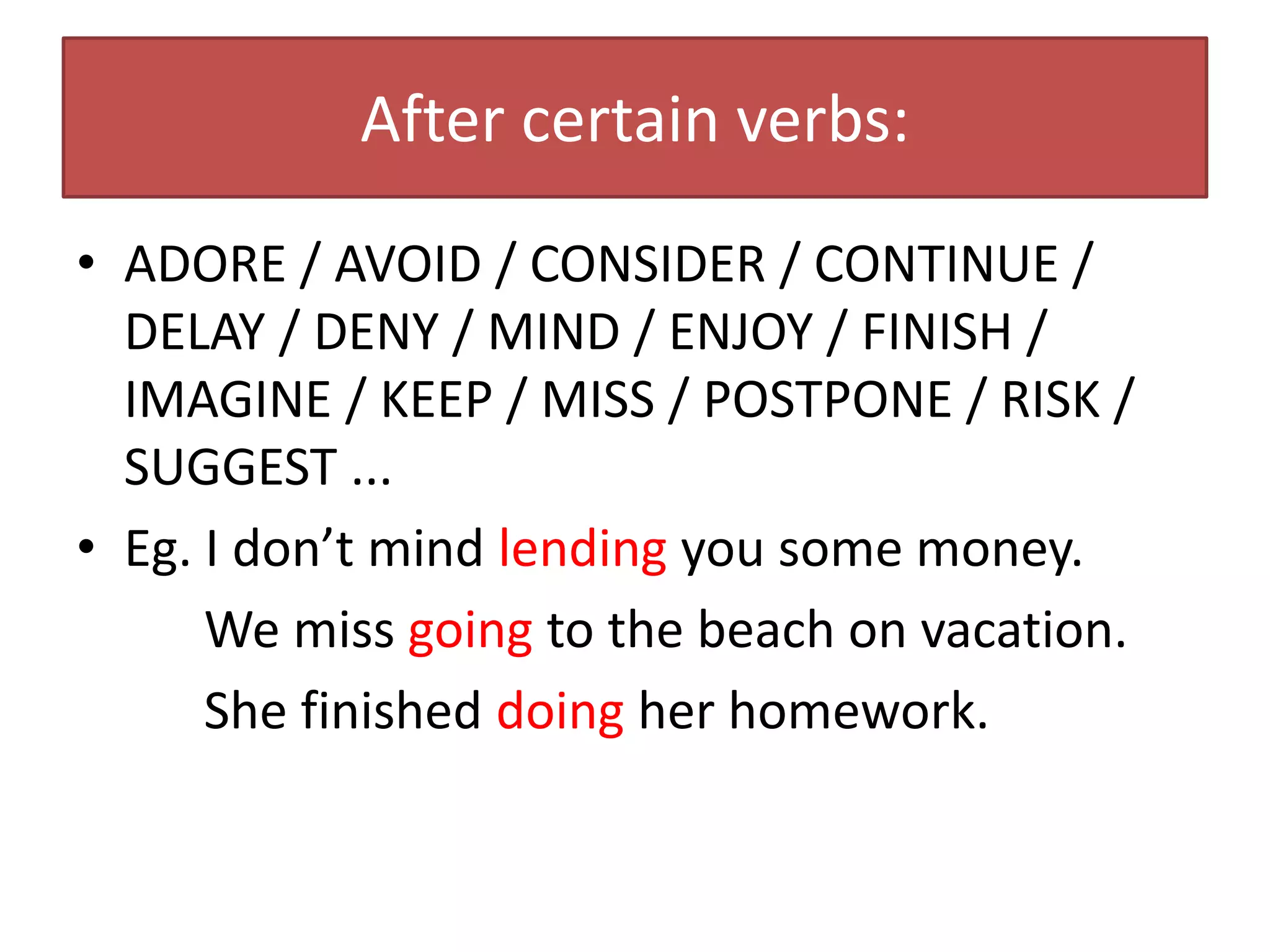 Gerunds and infinitives | PPTX