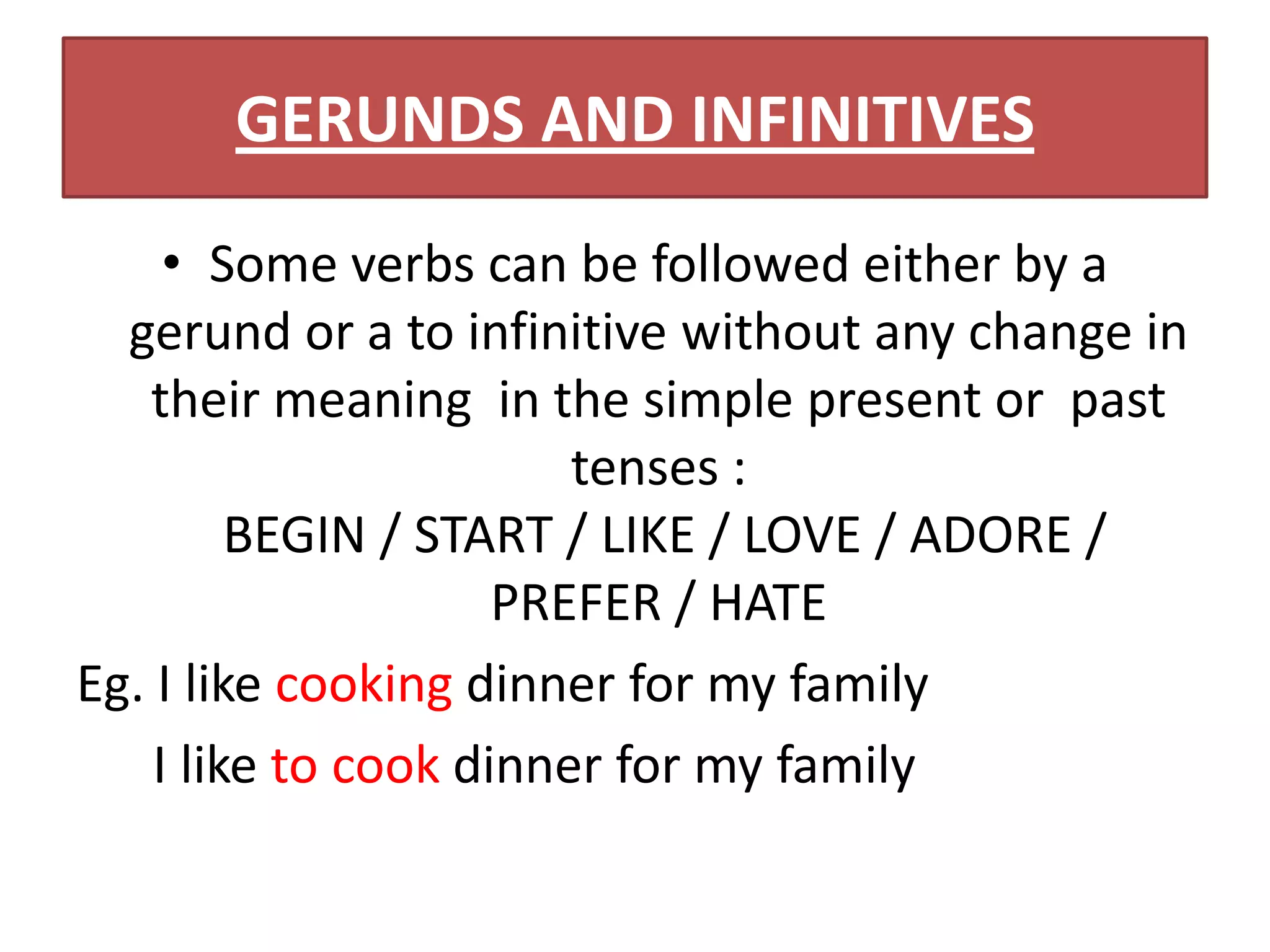 Gerunds and infinitives | PPTX
