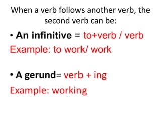 Gerunds and infinitives | PPTX