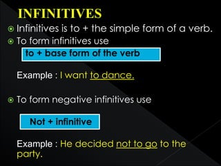 Gerunds and infinitives | PPT