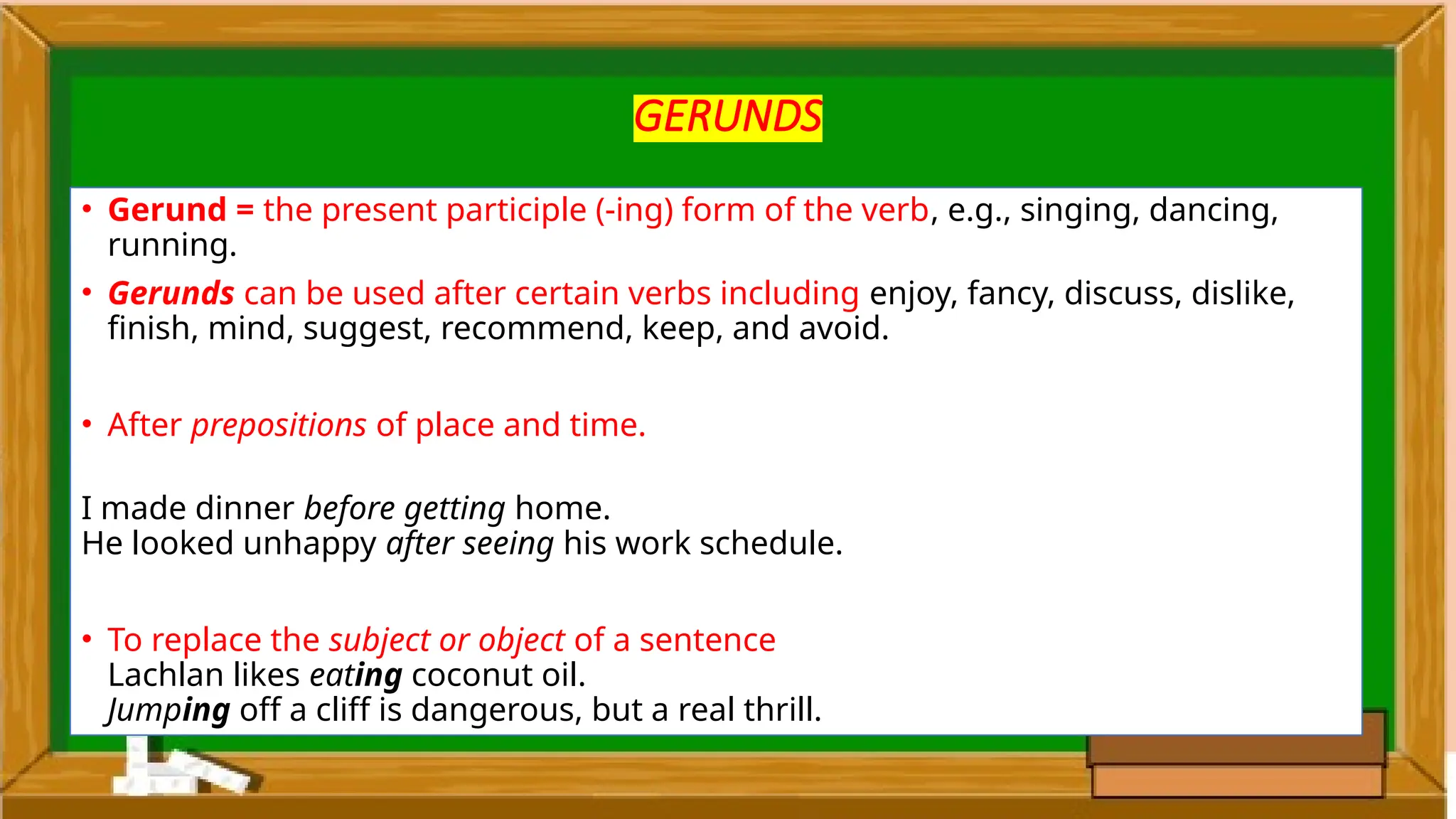 gerunds and infinitives Study abroad 13 de octubre | PPTX