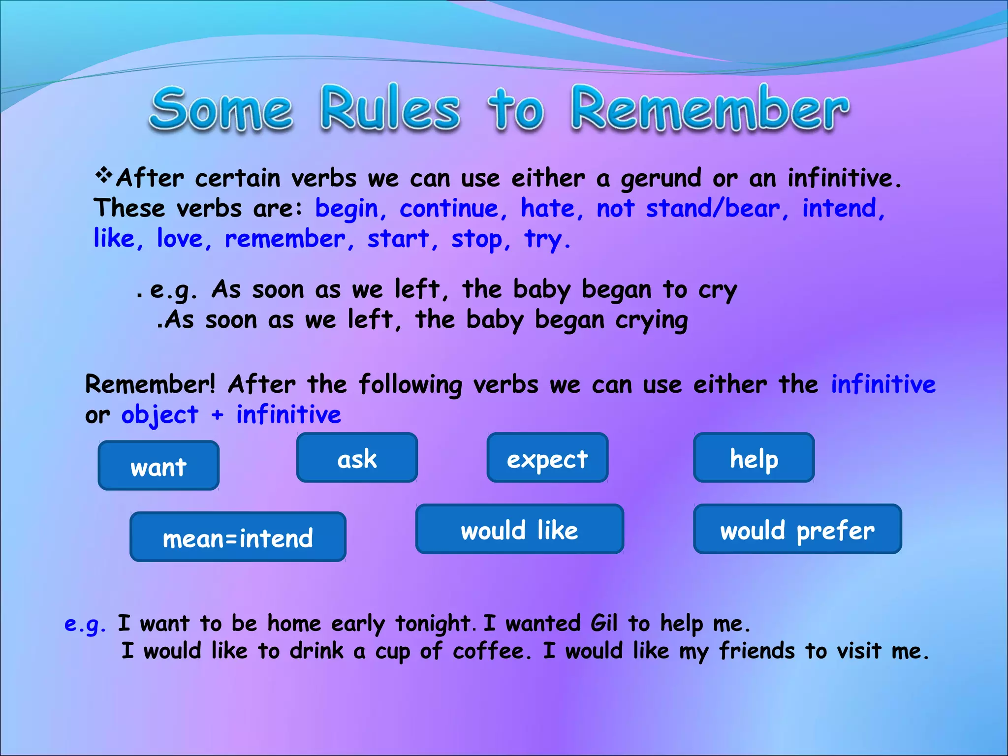 Gerunds and infinitives | PPT
