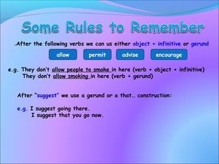 Gerunds and infinitives | PPT