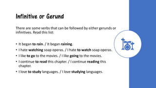 Gerunds and infinitives grammar unit #8 | PDF