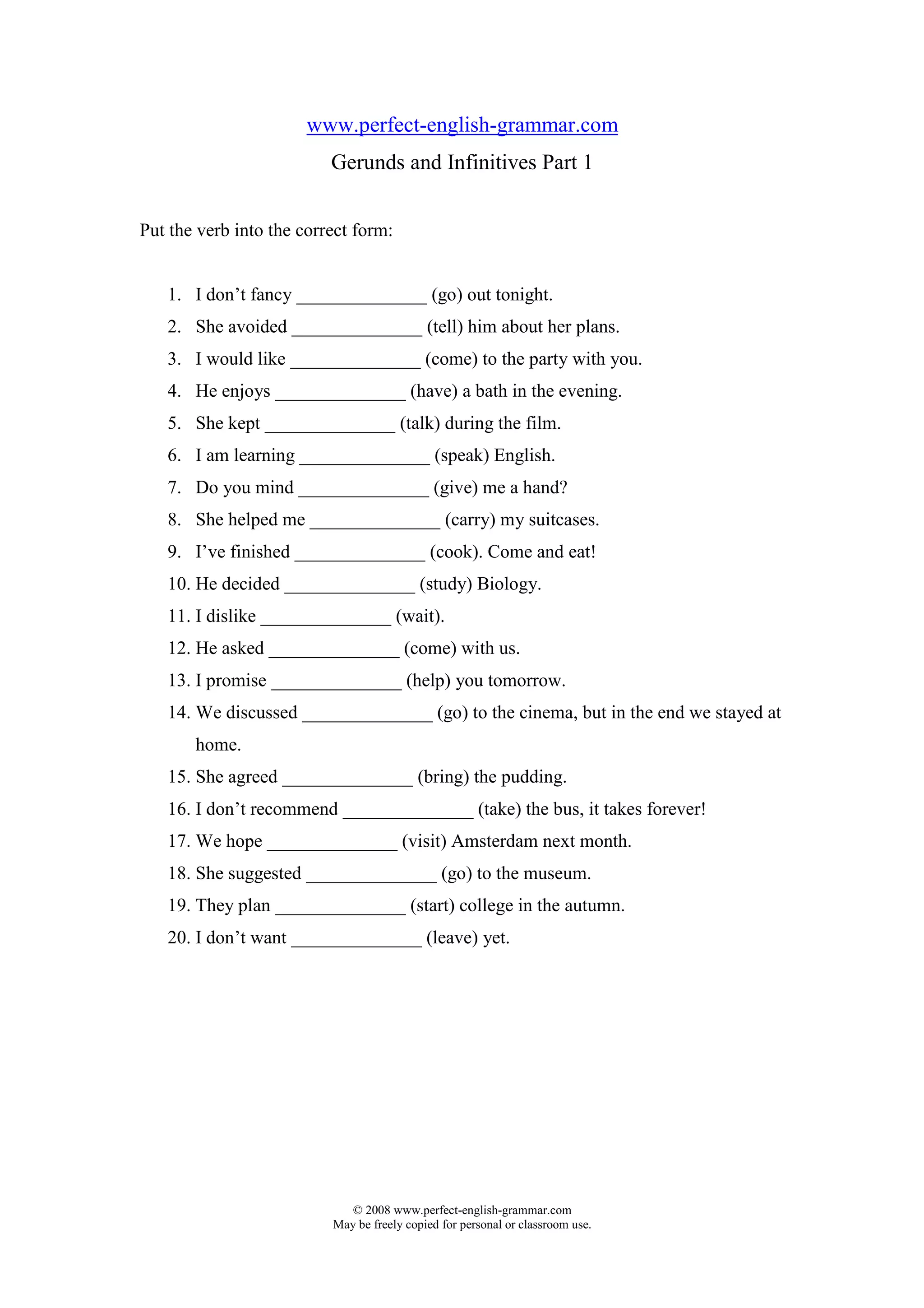 Gerunds and infinitives_part_1 | PDF