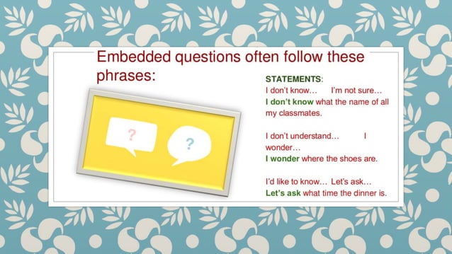 Embedded questions | PPTX